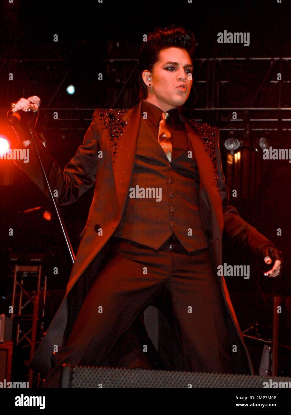 Adam Lambert performs live at the Gridlock New Years Eve Party at ...