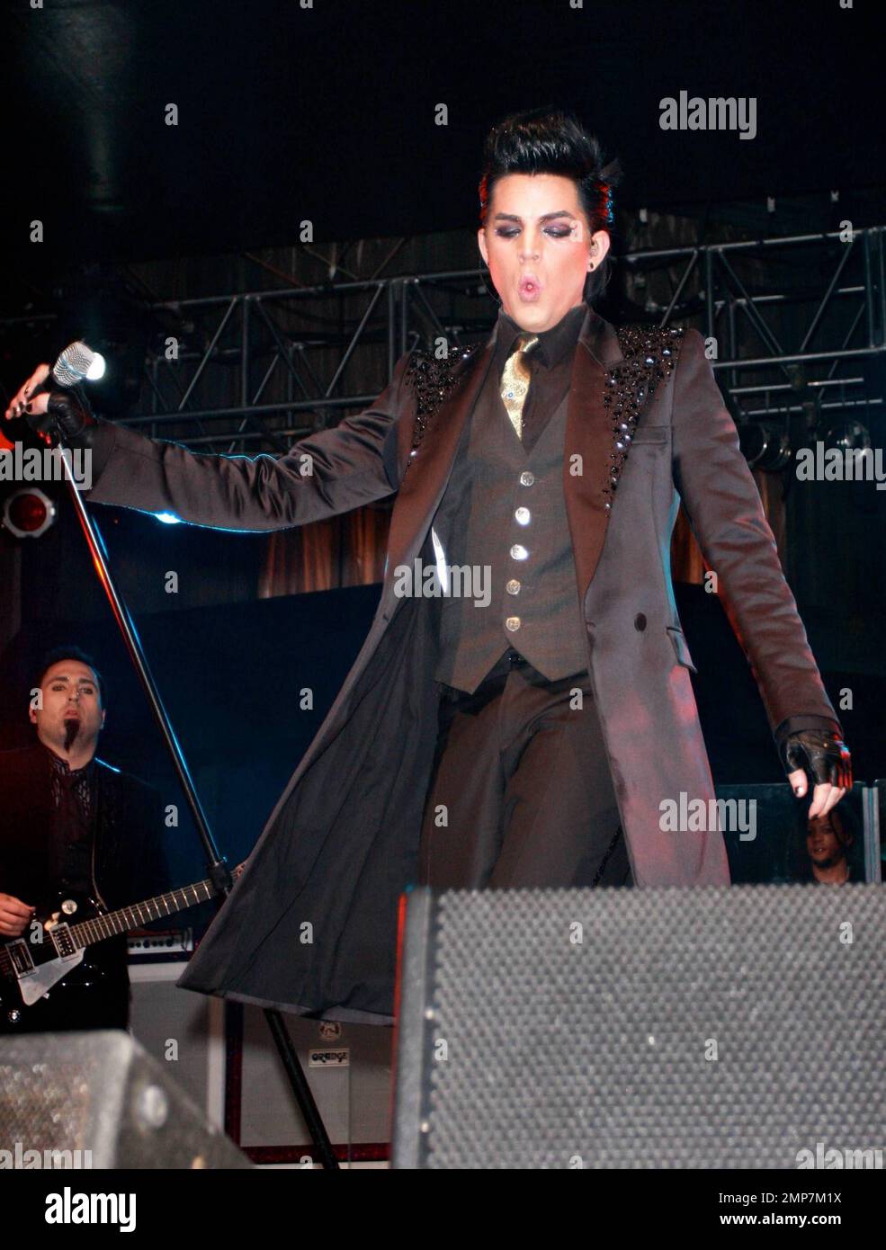 Adam Lambert at the Gridlock New Years Eve Party at the Paramount Lot ...