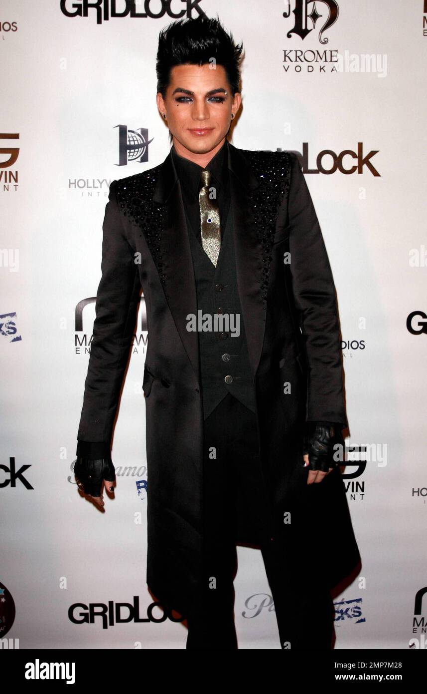 Adam Lambert at the Gridlock New Years Eve Party at the Paramount Lot ...