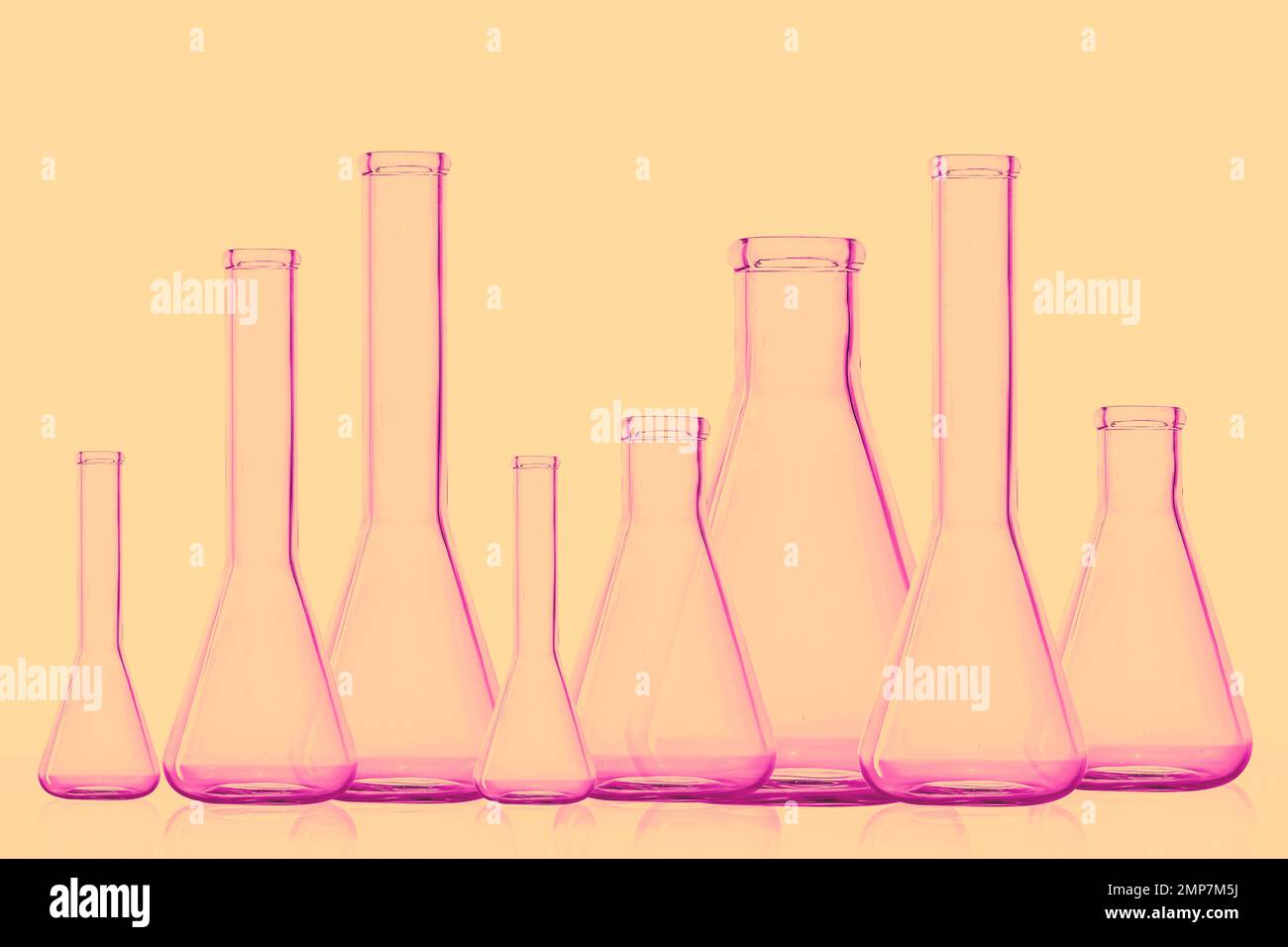 laboratory flasks, transparent glass, chemistry, medicine, laboratory ...