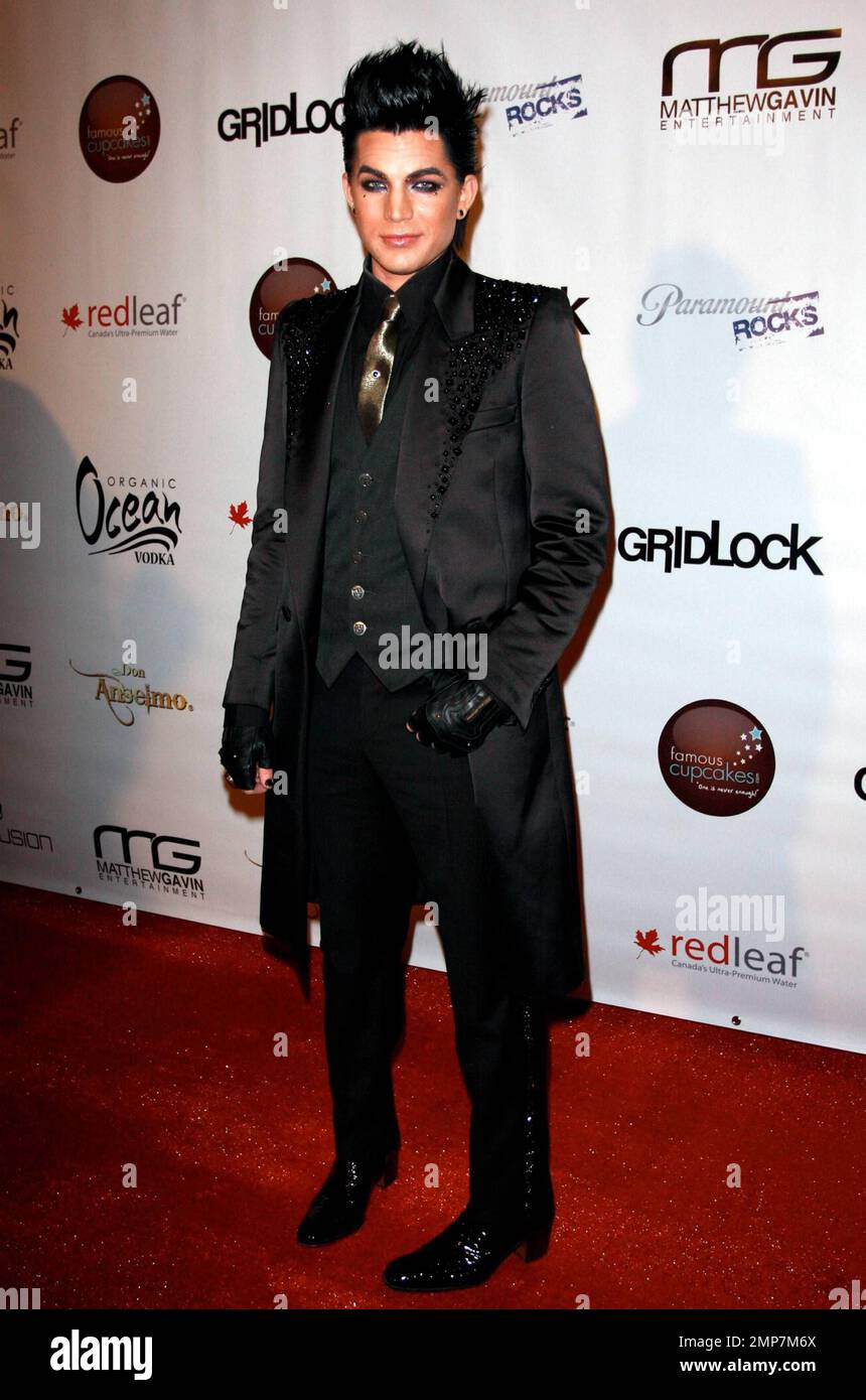 Adam Lambert at the Gridlock New Years Eve Party at the Paramount Lot ...
