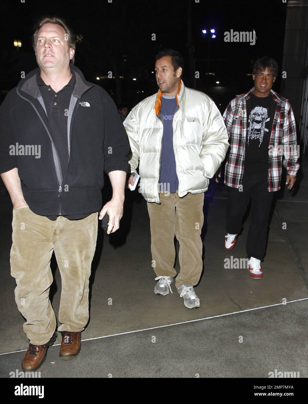 EXCLUSIVE!! Adam Sandler arrives with friends at the LA Clippers vs ...