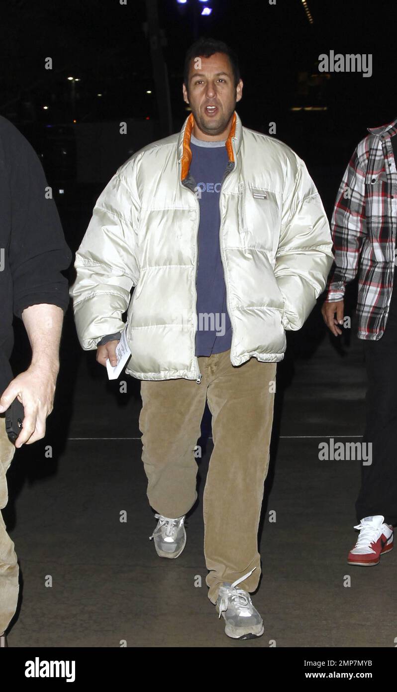 Adam sandler arrives staples center hi-res stock photography and images ...