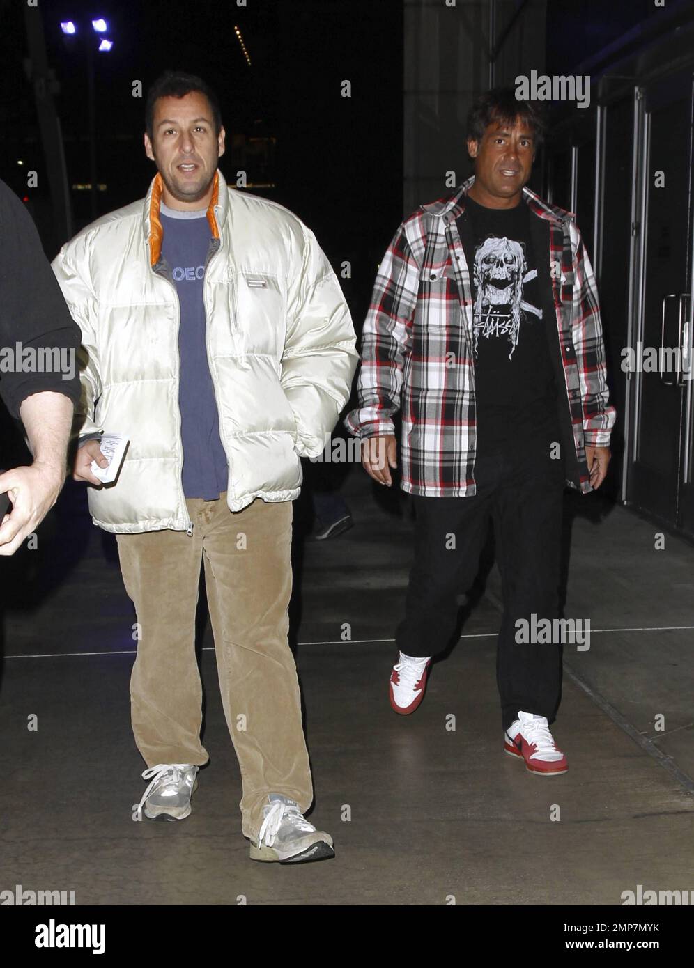 EXCLUSIVE!! Adam Sandler arrives with friends at the LA Clippers vs ...