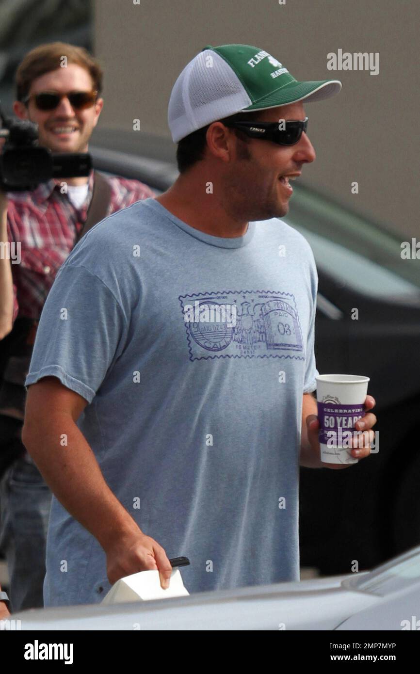 Adam Sandler picks up a coffee and some takeout while out for errands ...