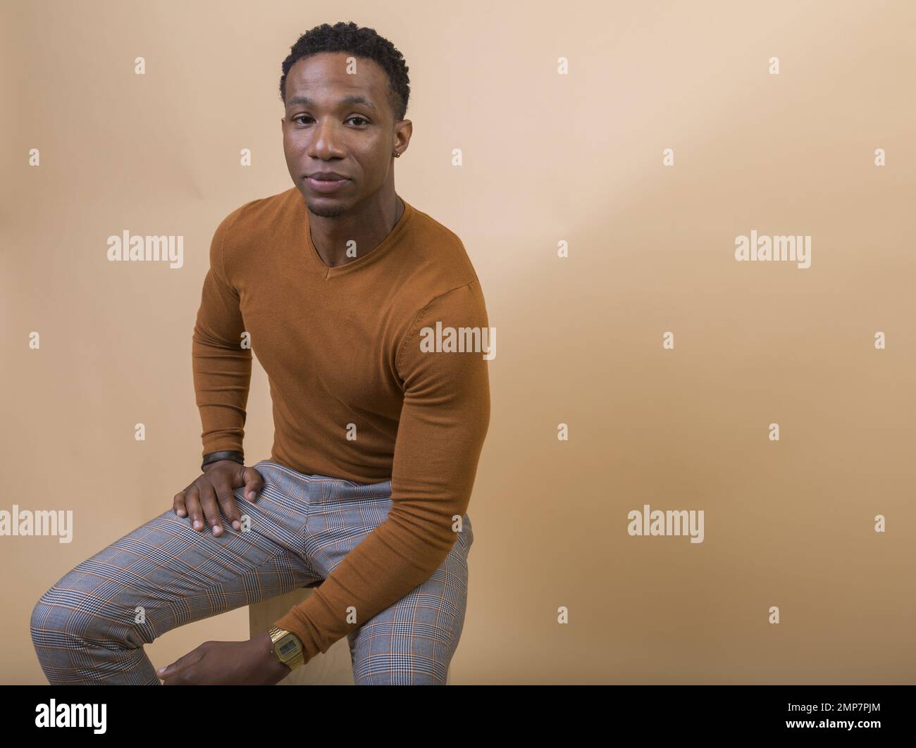 Arlen Escarpeta cast member in the Crackle series 'The Oath' poses for ...