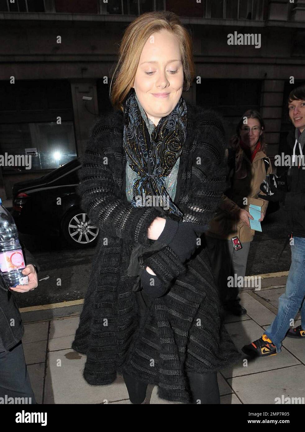 Singer Adele (aka Adele Adkins) arrives, big water bottle in hand, at ...