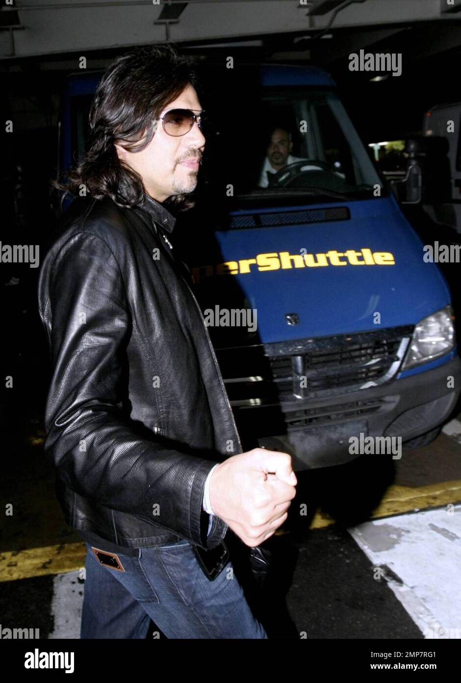 Mexican singer Adolfo Angel Temerario arrives at Miami International ...