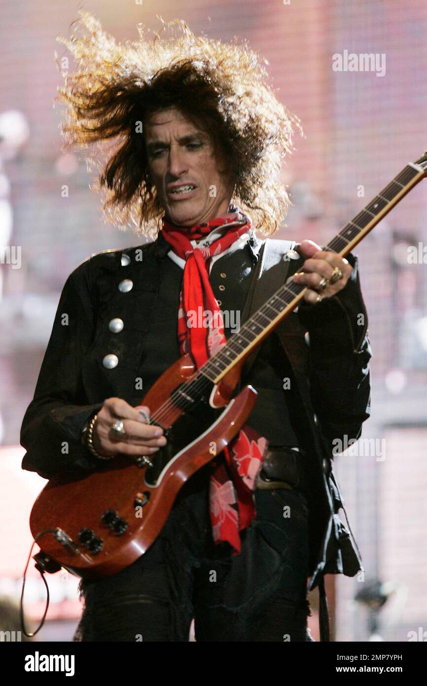 Steve Tyler and Joe Perry from US rock band Aerosmith during their ...