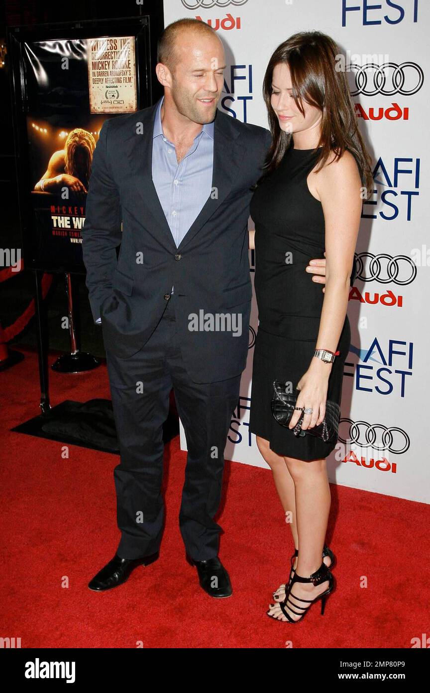 Jason Statham and his girlfriend Alex Zosman arrive at the 2008 AFI ...