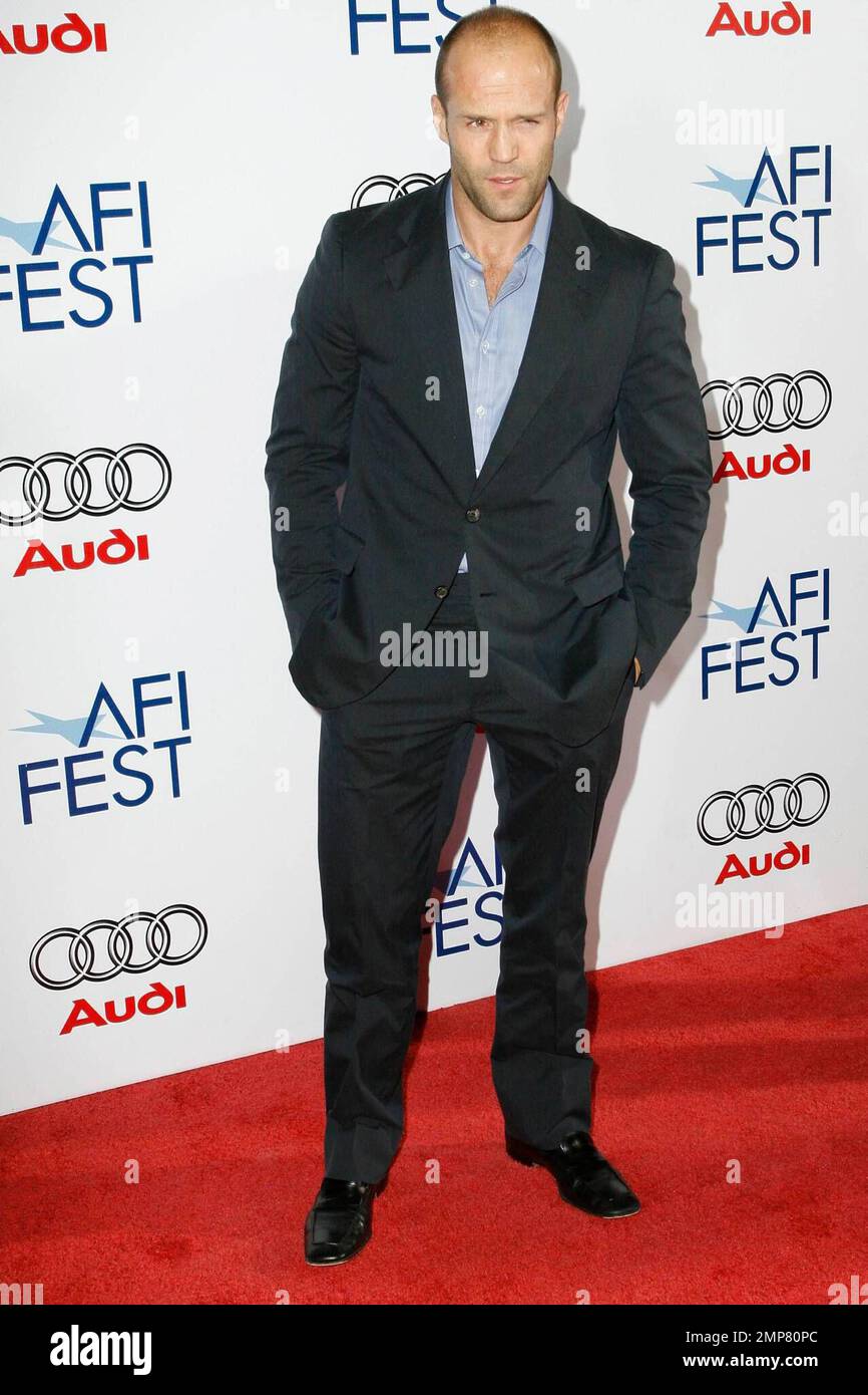 Jason Statham and his girlfriend Alex Zosman arrive at the 2008 AFI ...