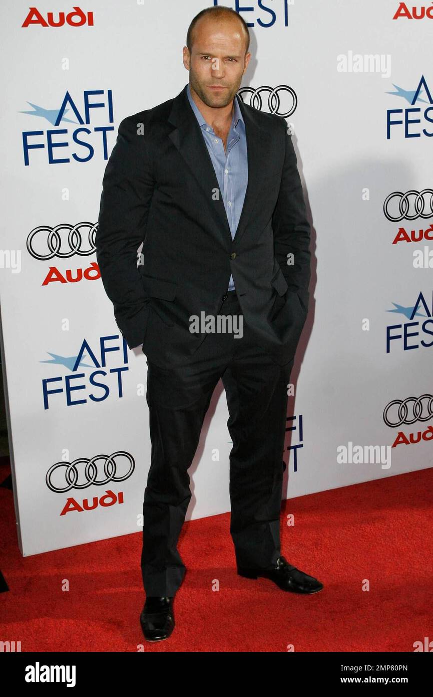 Jason Statham and his girlfriend Alex Zosman arrive at the 2008 AFI ...