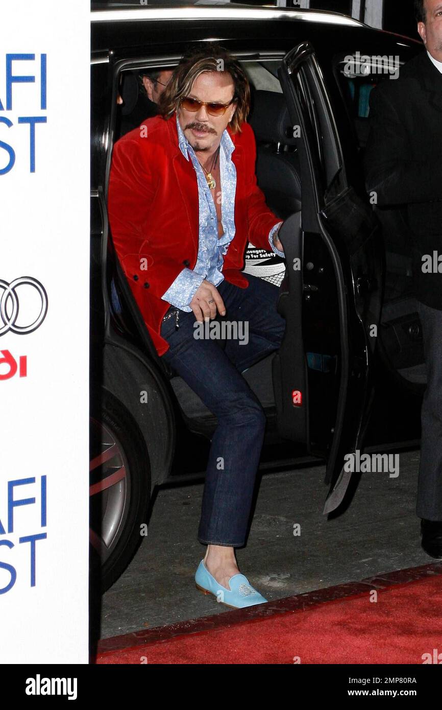 Mickey Rourke arrives at the 2008 AFI Fest presented by Audi Presents ...