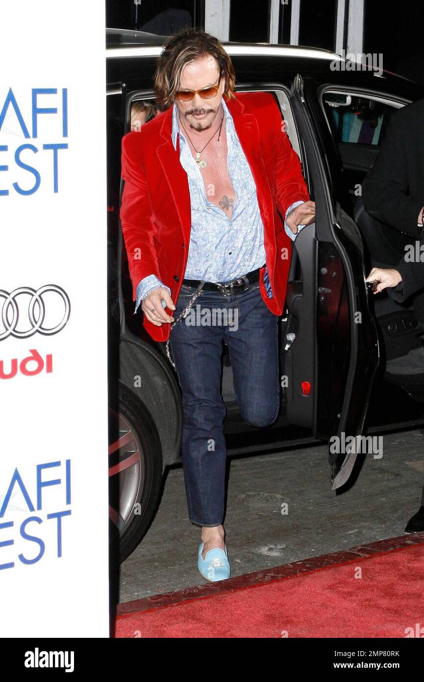 Mickey Rourke arrives at the 2008 AFI Fest presented by Audi Presents ...