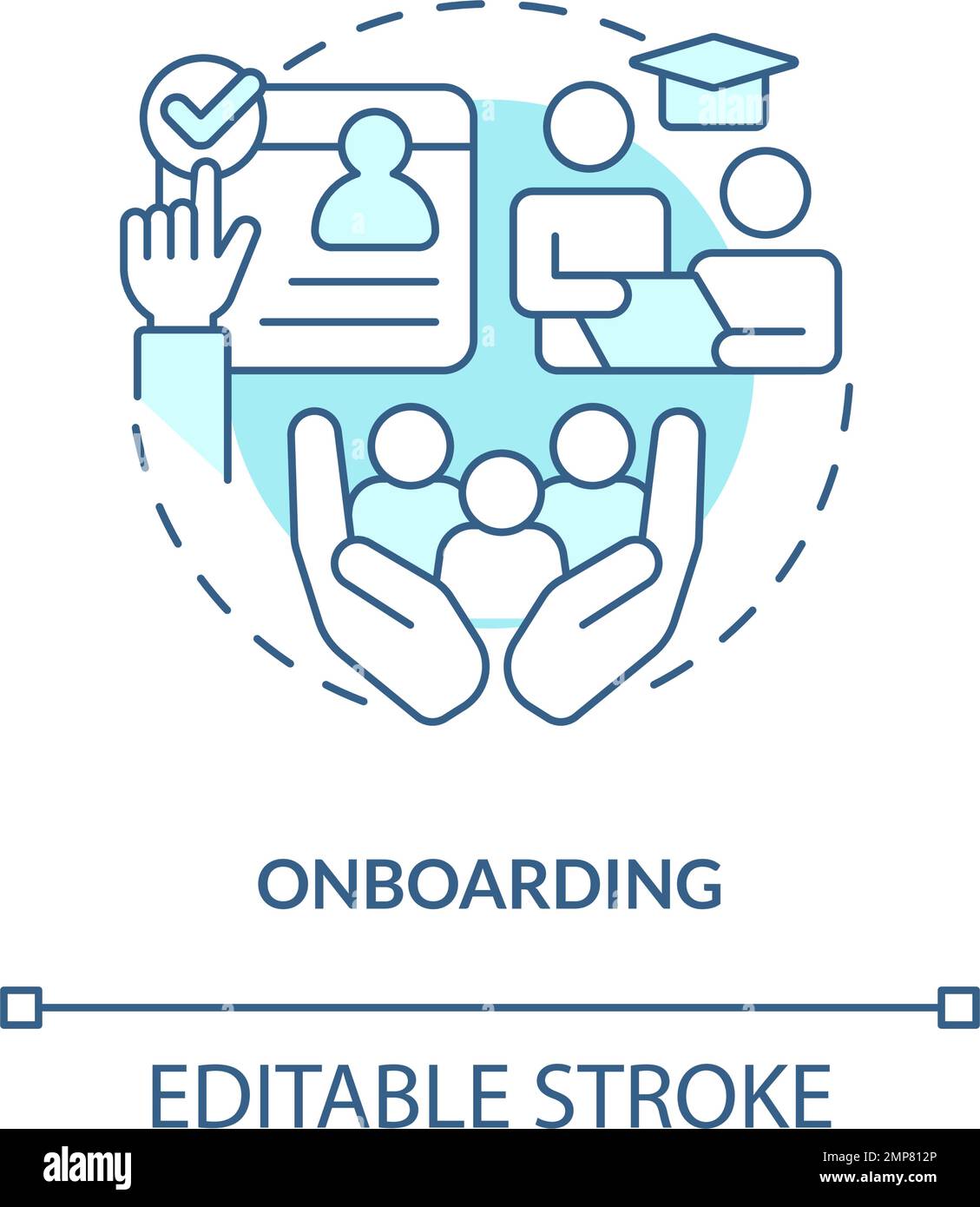 Onboarding turquoise concept icon Stock Vector Image & Art - Alamy