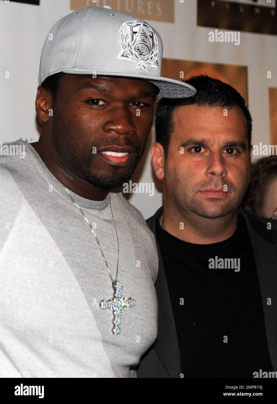 Curtis '50 Cent' Jackson (L) poses on the red carpet at the AFM Blowout Party hosted by Cheetah ...