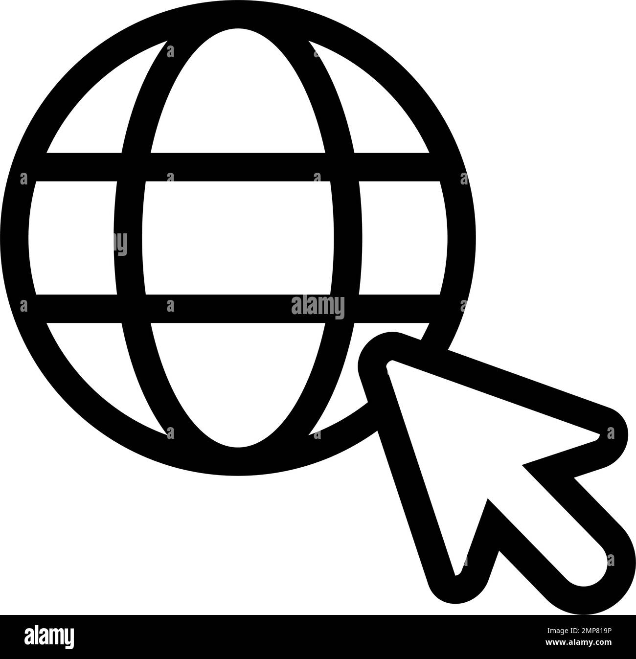 Website and mouse cursor icons. Click on the browser. Editable vector Stock Vector Image & Art ...