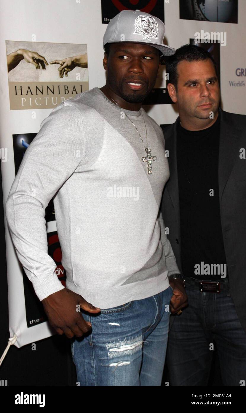 Curtis '50 Cent' Jackson (L) poses on the red carpet at the AFM Blowout Party hosted by Cheetah ...