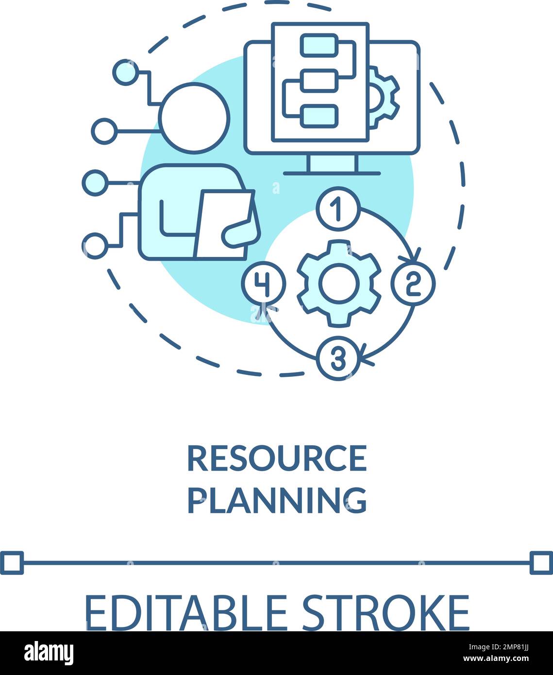 Resource planning turquoise concept icon Stock Vector Image & Art - Alamy