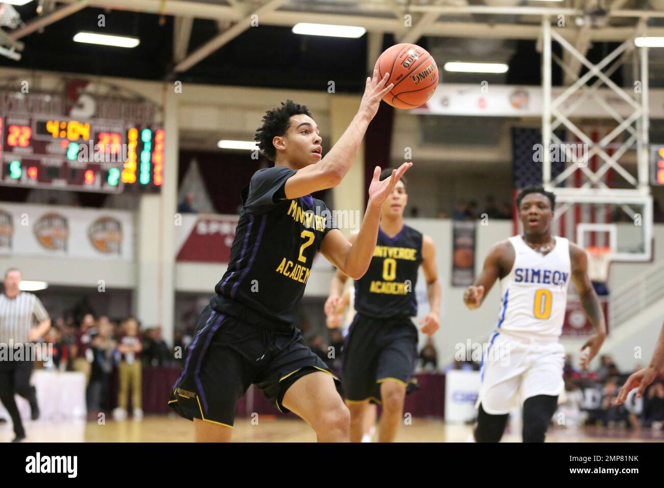 Montverde Academy's Andrew Nembhard #2 in action against Simeon Career ...