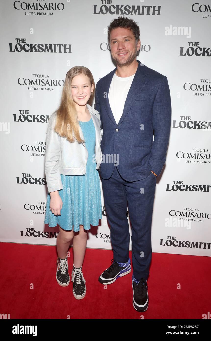 BEVERLY HILLS, CA - JANUARY 30: Madeleine Guilbot,Ryan Phillippe at the ...