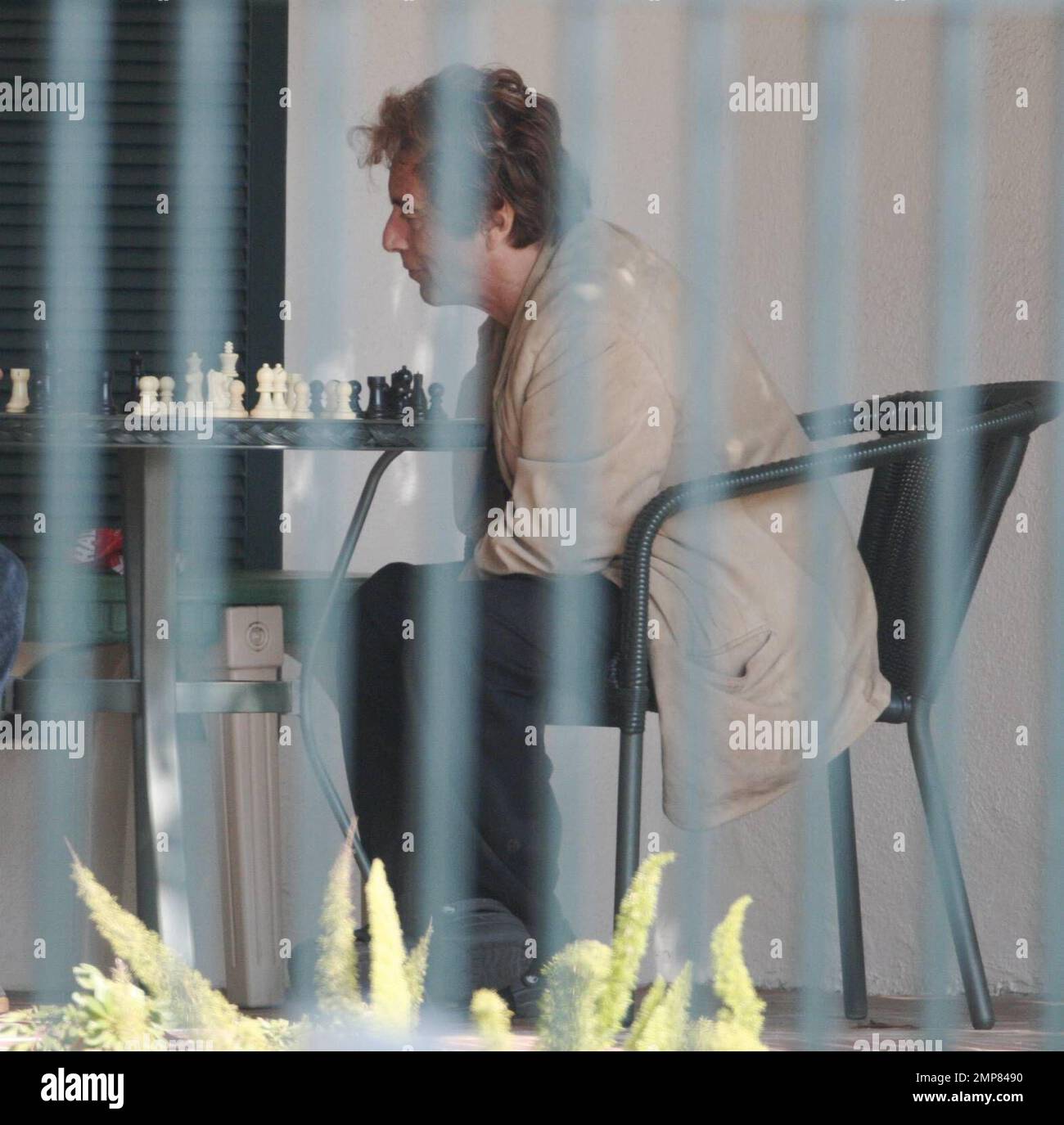 Exclusive!! Al Pacino plays a game of chess with a friend. The actor ...