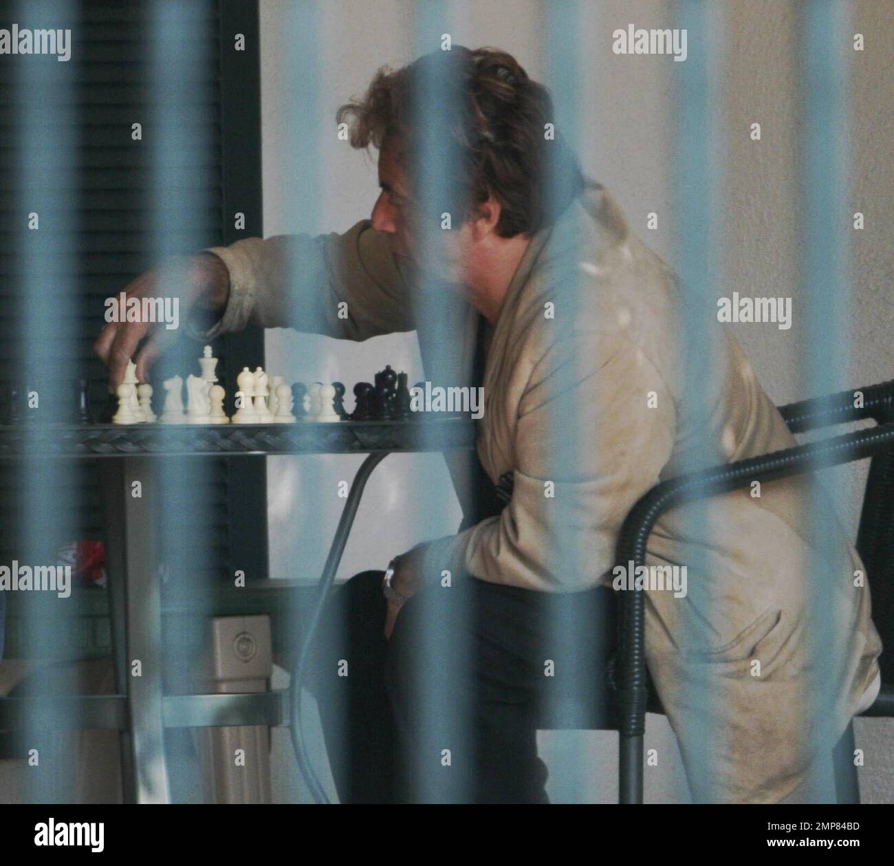 Exclusive!! Al Pacino plays a game of chess with a friend. The actor ...