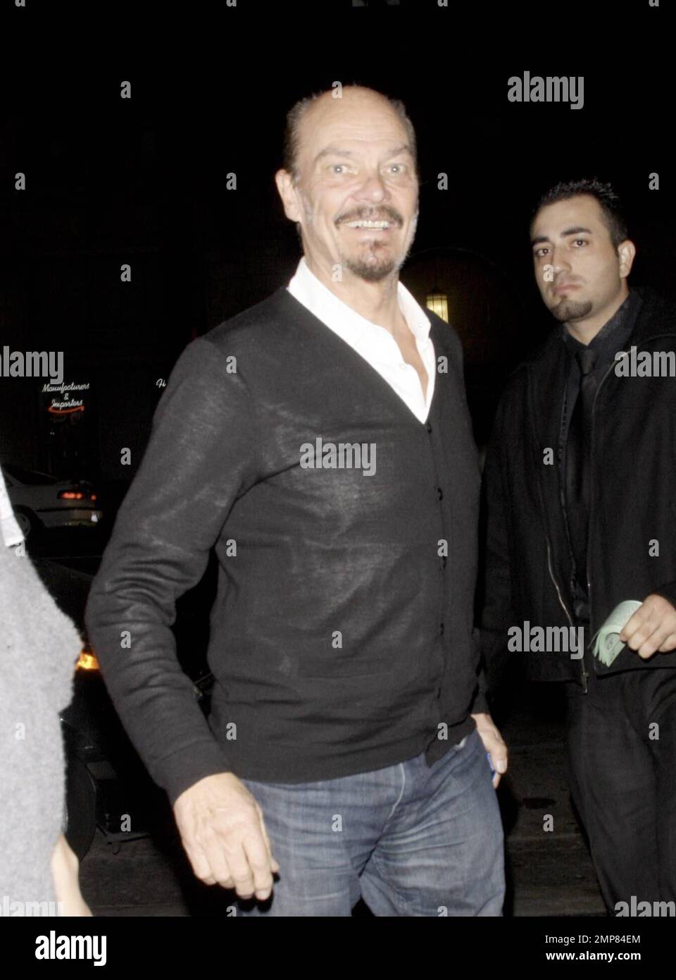 Exclusive!! British artist Alan Aldridge leaves the restaurant Katsuya. Aldridge gained fame ...