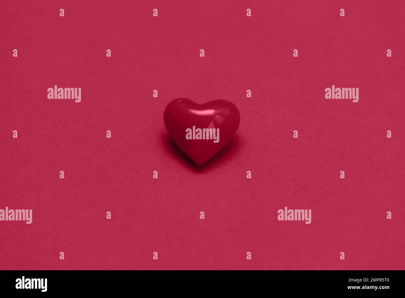 Valentines day viva magenta heart on same color background ...