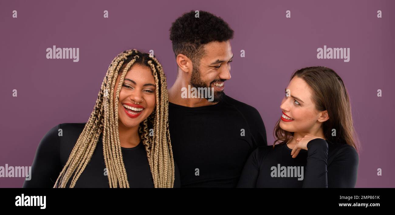 Portrait of group of multiethnic friends, concept of diversity and ...