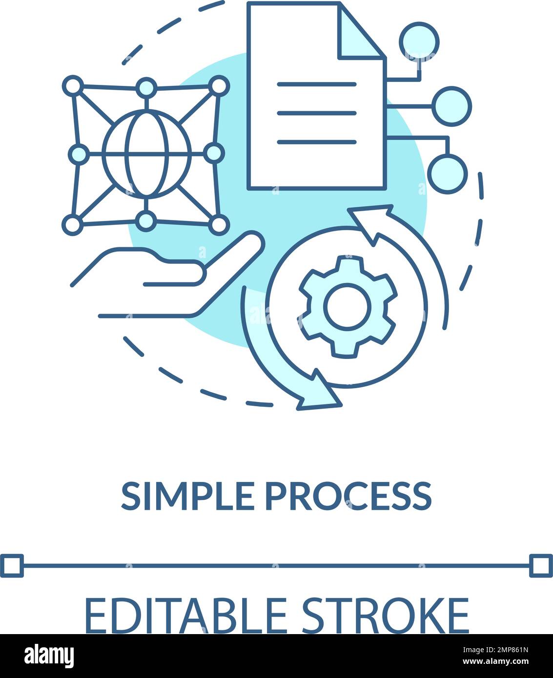 Simple process turquoise concept icon Stock Vector Image & Art - Alamy