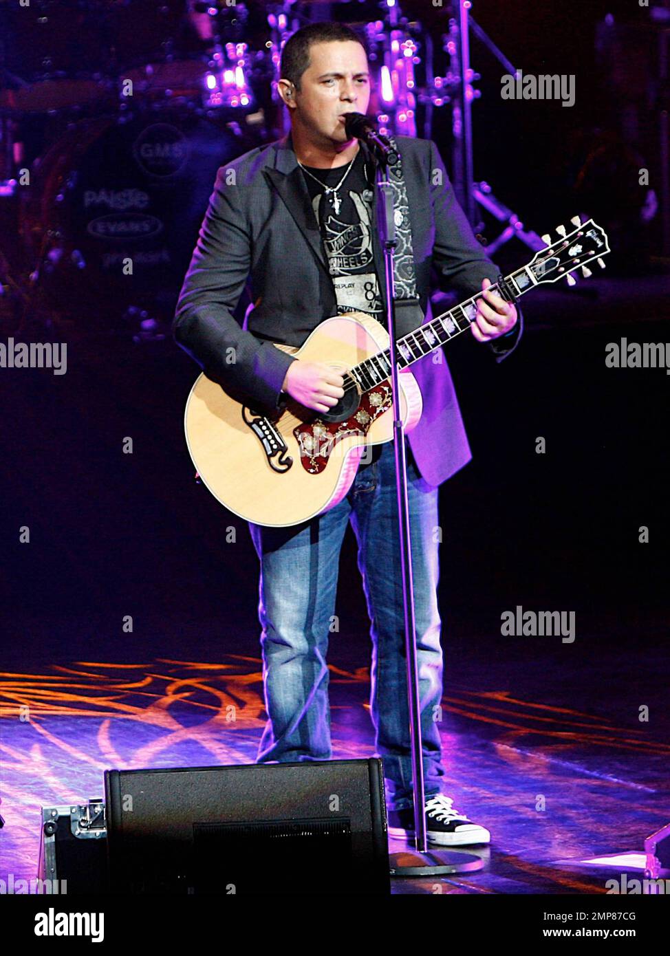 Latin pop singer Alejandro Sanz performs live at The Gibson ...