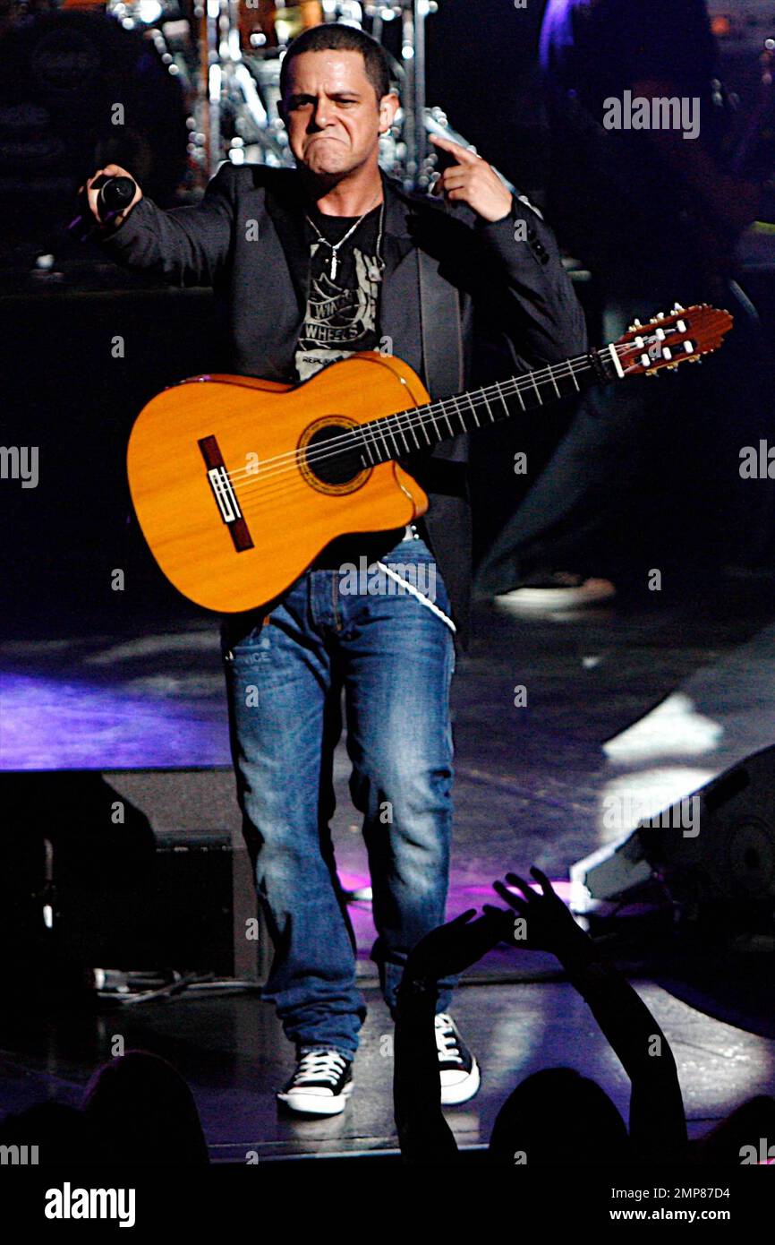 Latin pop singer Alejandro Sanz performs live at The Gibson ...