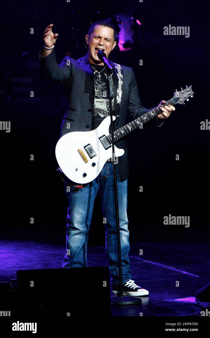 Latin pop singer Alejandro Sanz performs live at The Gibson ...
