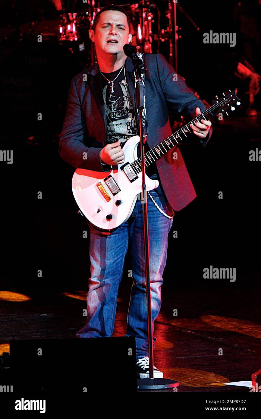 Latin pop singer Alejandro Sanz performs live at The Gibson ...