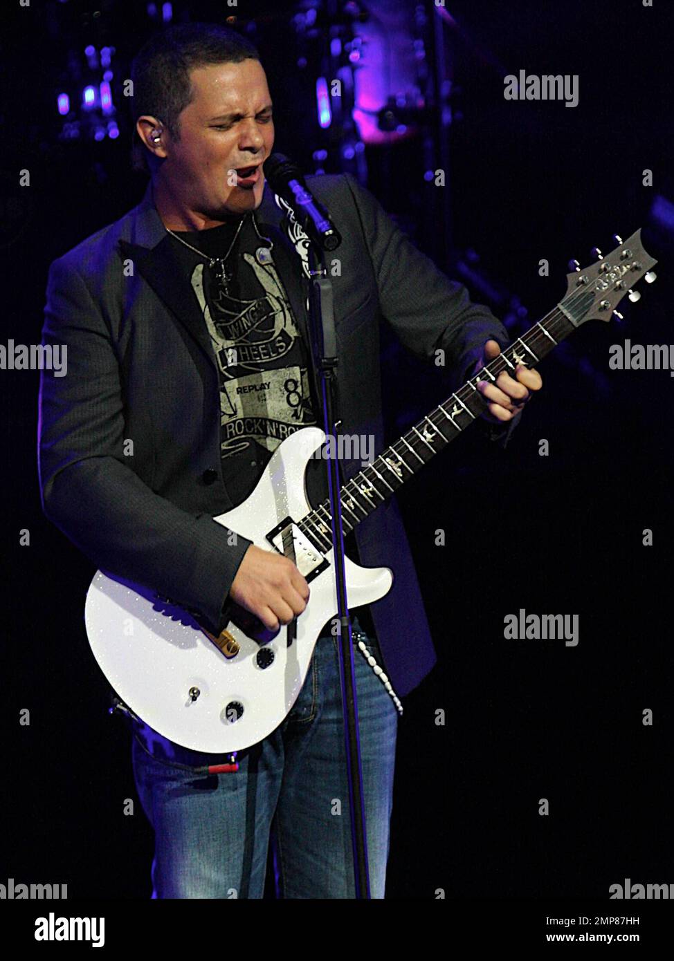 Latin pop singer Alejandro Sanz performs live at The Gibson ...