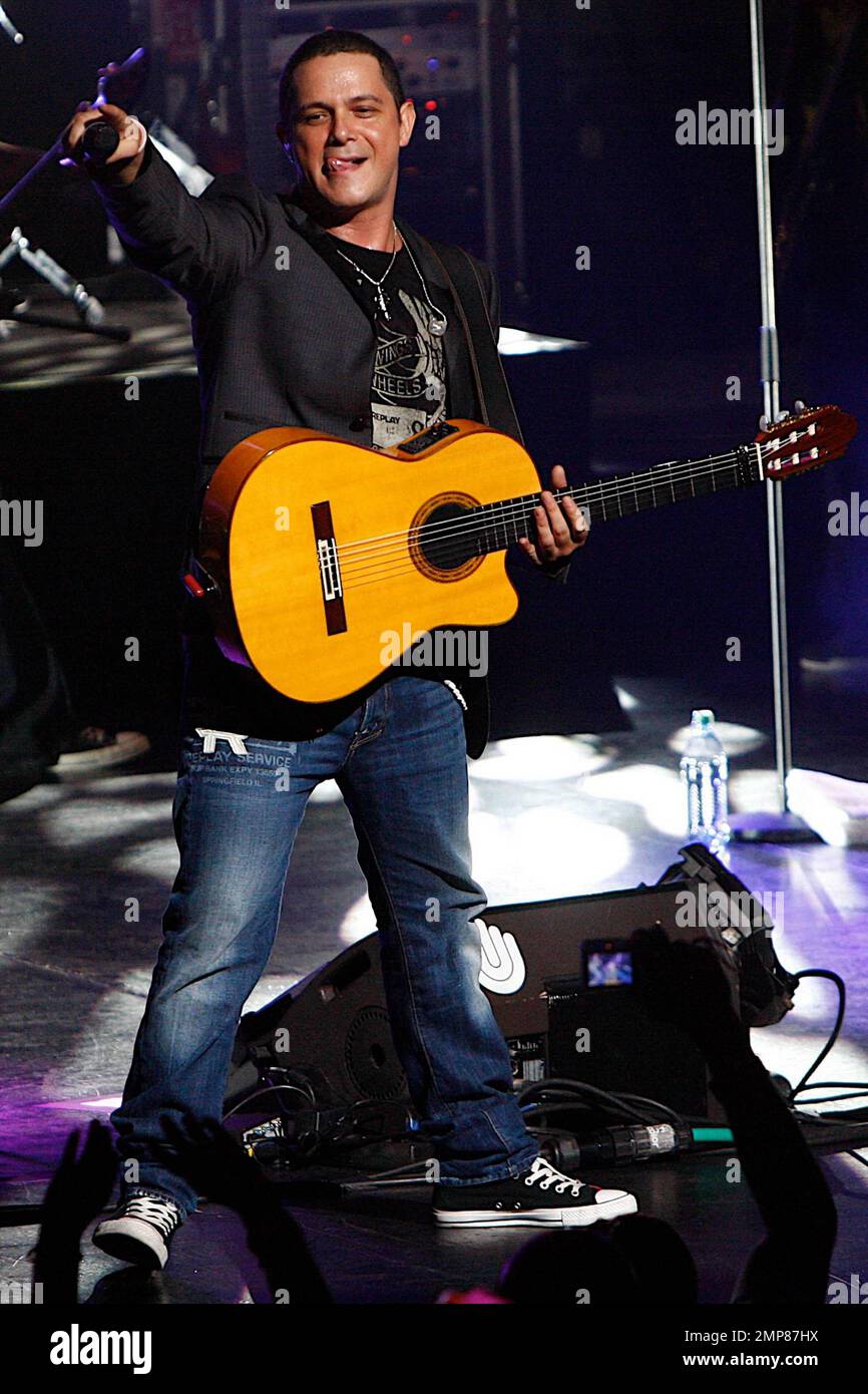Latin pop singer Alejandro Sanz performs live at The Gibson ...