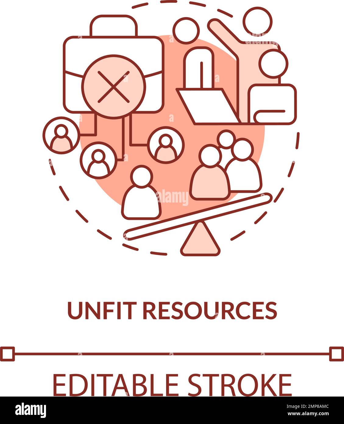 Unfit resources red concept icon Stock Vector Image & Art - Alamy