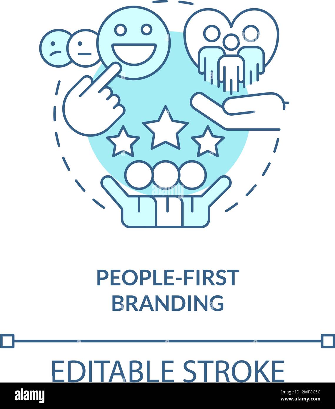 People-first branding turquoise concept icon Stock Vector Image & Art ...