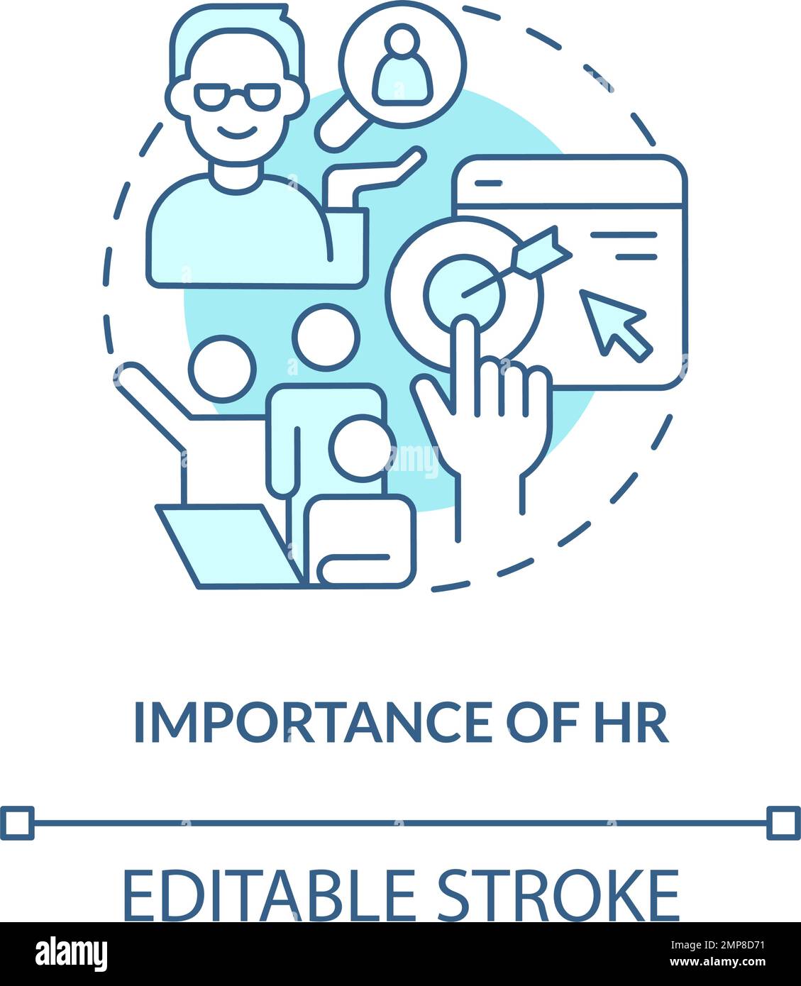 Importance of HR turquoise concept icon Stock Vector Image & Art - Alamy