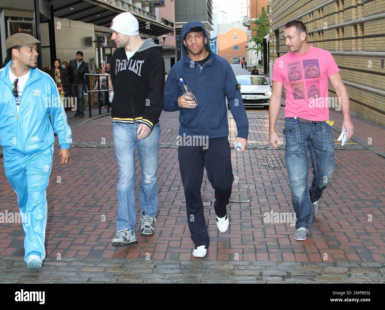 EXCLUSIVE!! Fighter Alex Reid arrives with friends at the National ...