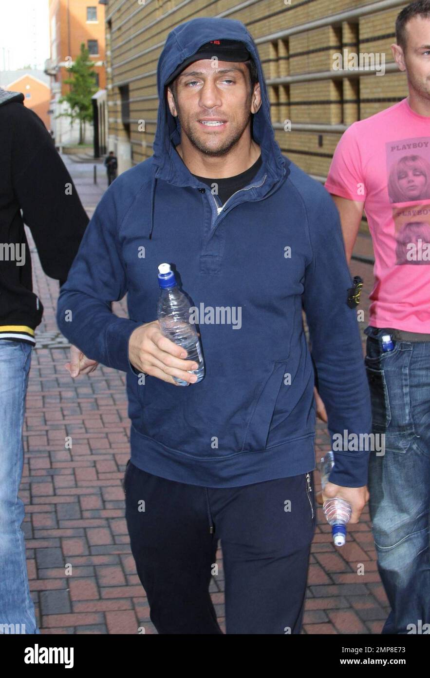 EXCLUSIVE!! Fighter Alex Reid arrives with friends at the National ...