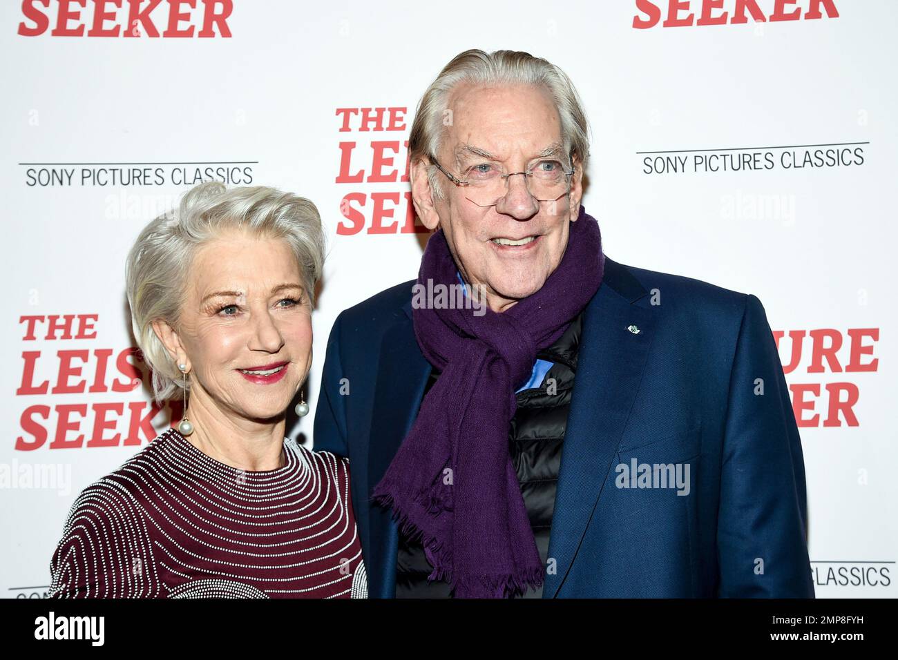 Actors Helen Mirren, left, and Donald Sutherland attend a special ...