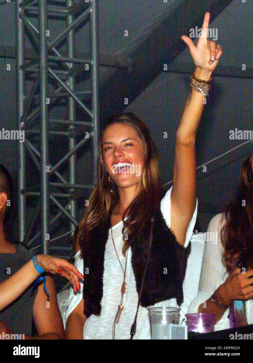 Victoria's Secret model Alexandra Ambrosio parties with friends at the ...