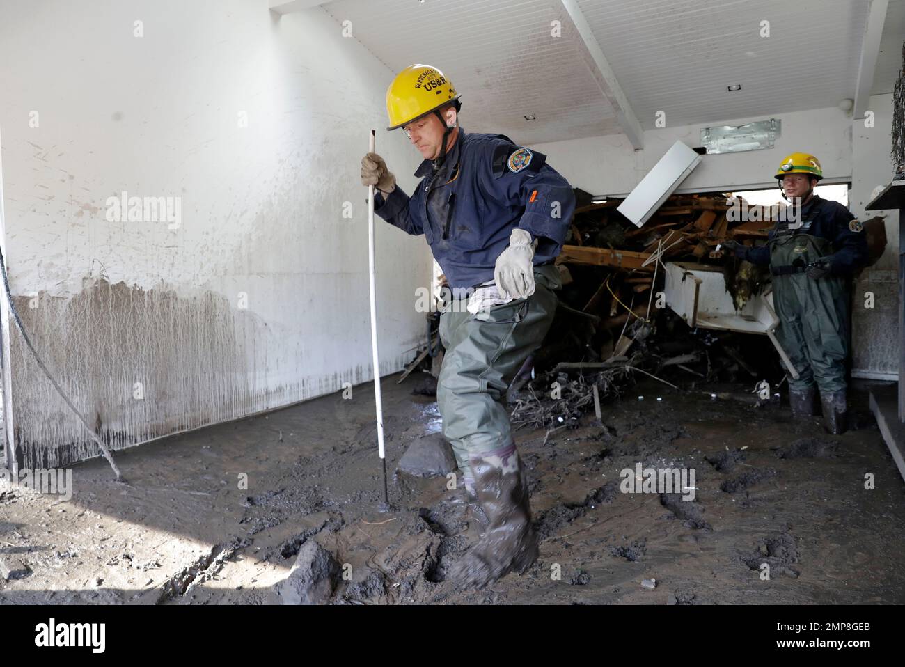 Richard Strange, left, of the Vandenberg Fire Department Search and ...