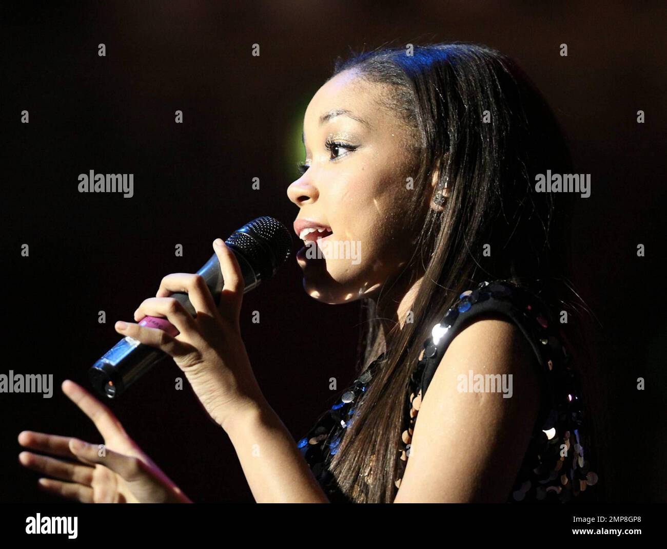 Singer Dionne Bromfield, goddaughter of pop soul singer Amy Winehouse, performs at CLIC Sargent ...