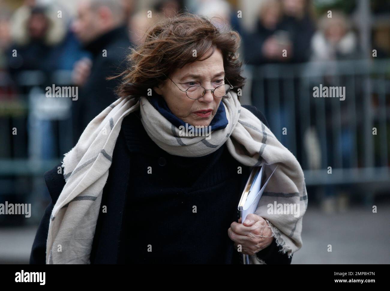 British singer Jane Birkin arrives at the Montmartre cemetery for ...