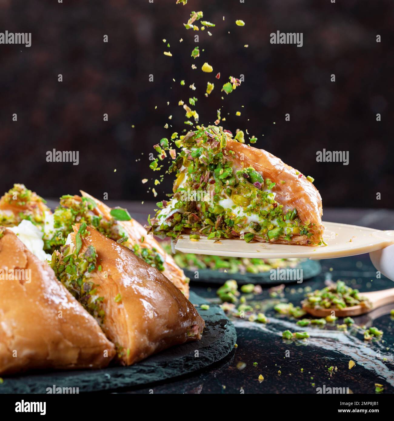 Arabian Turkish sweets baklava desserts Stock Photo - Alamy