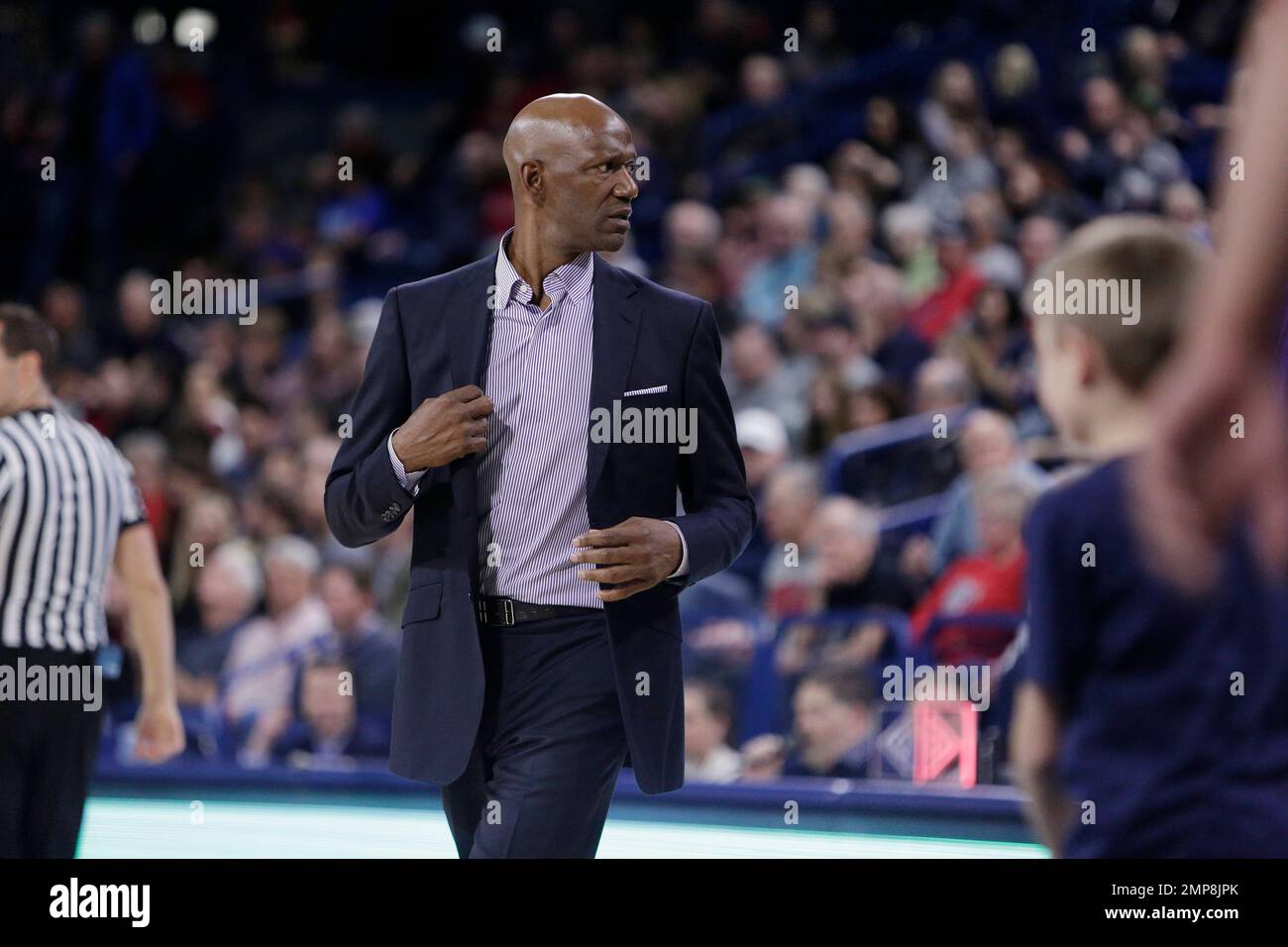 Portland head coach Terry Porter walks on the court during the first ...