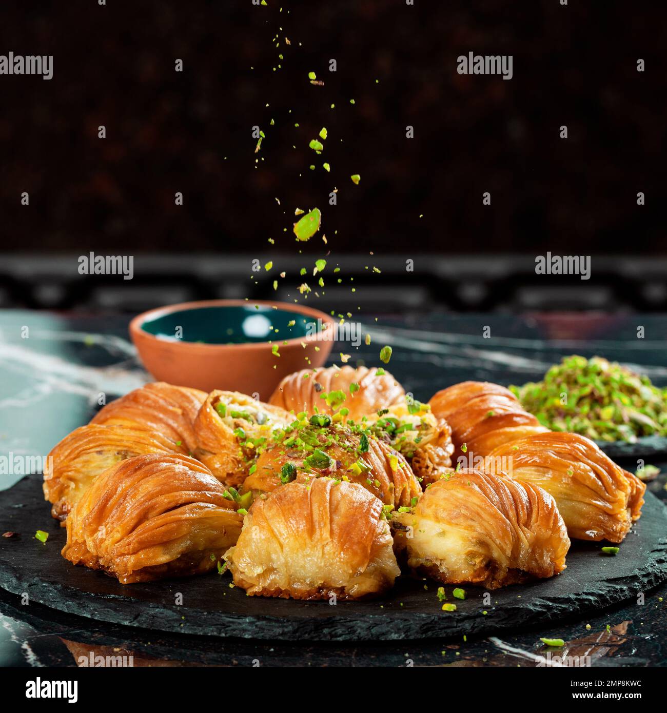 Arabian Turkish sweets baklava desserts Stock Photo - Alamy